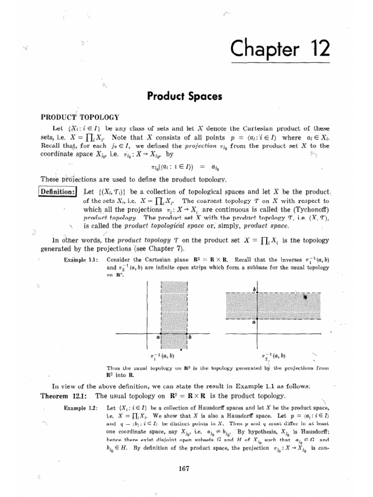 Schaums General Topology - Product Spaces | PDF