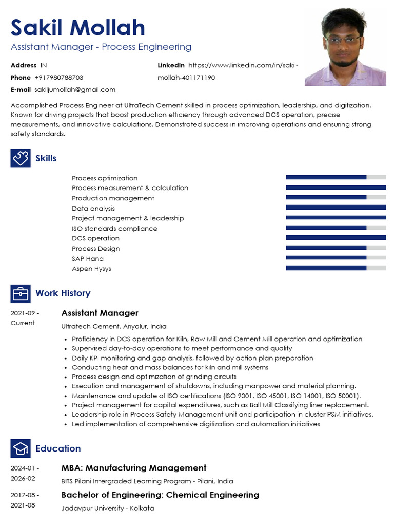 Sakil Mollah Resume Updated | PDF