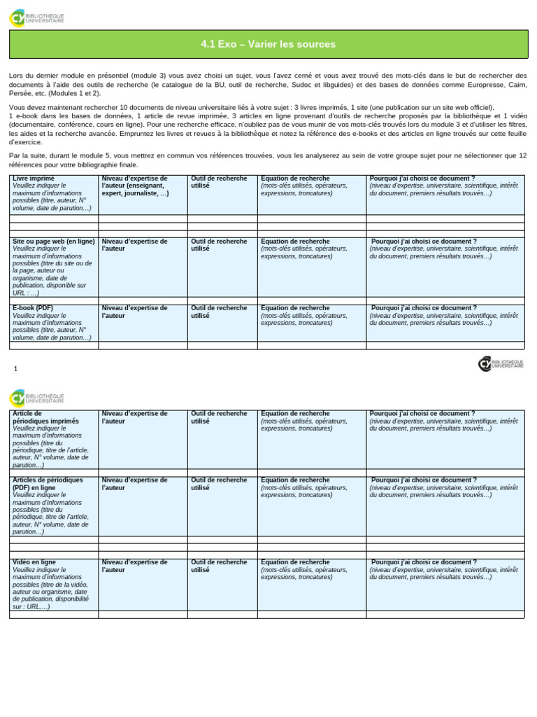 Recherche de sources variées universitaires | PDF | Sciences de l ...