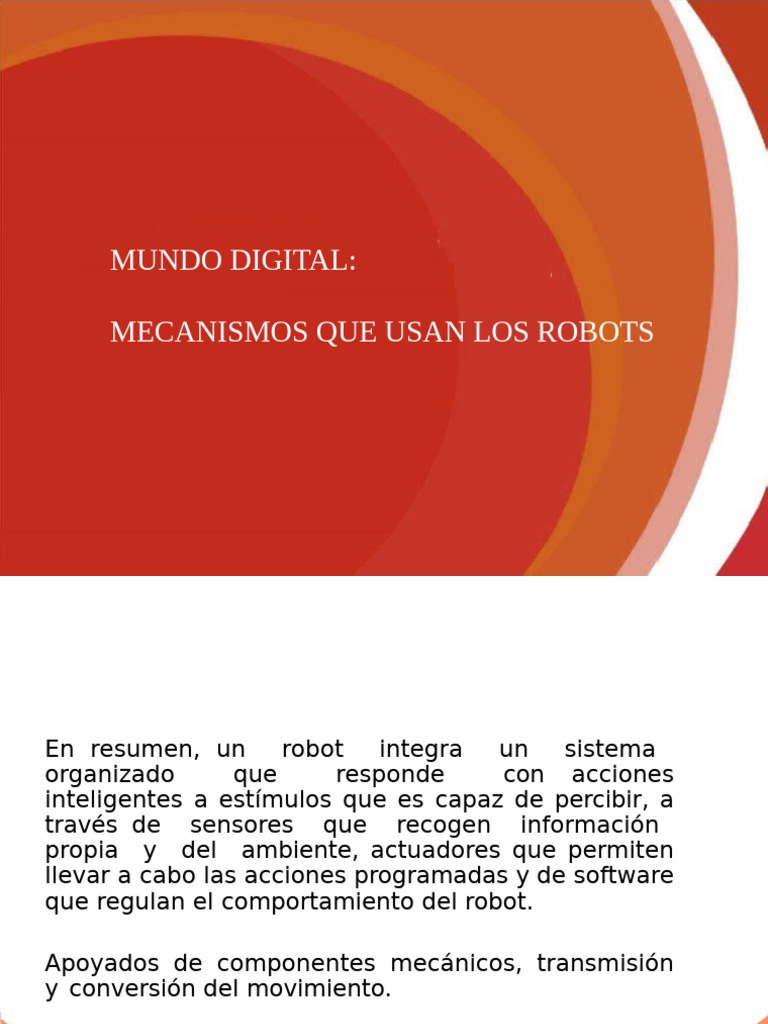 Mecanismos Que Usan Robots | PDF | Engranaje | Eje