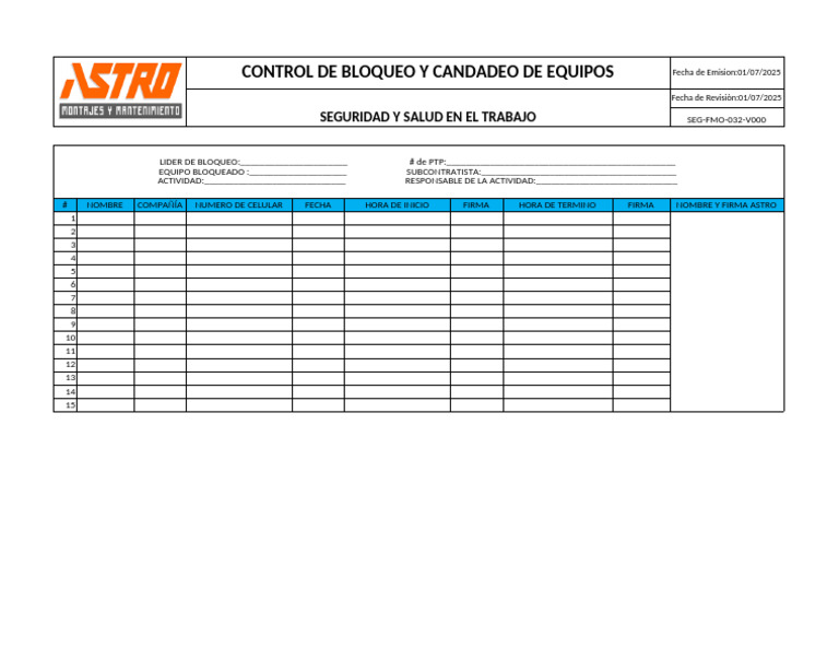 Control de Bloqueo | PDF