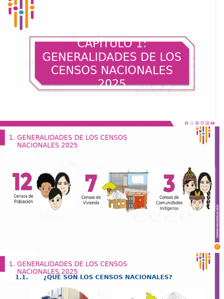 Generalidades de los Censos 2025 | PDF