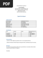 Typhoid Positive Report Format | PDF