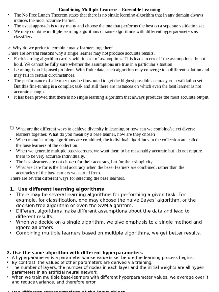 Ensemble Learning, Decision Trees | PDF | Applied Mathematics | Machine Learning