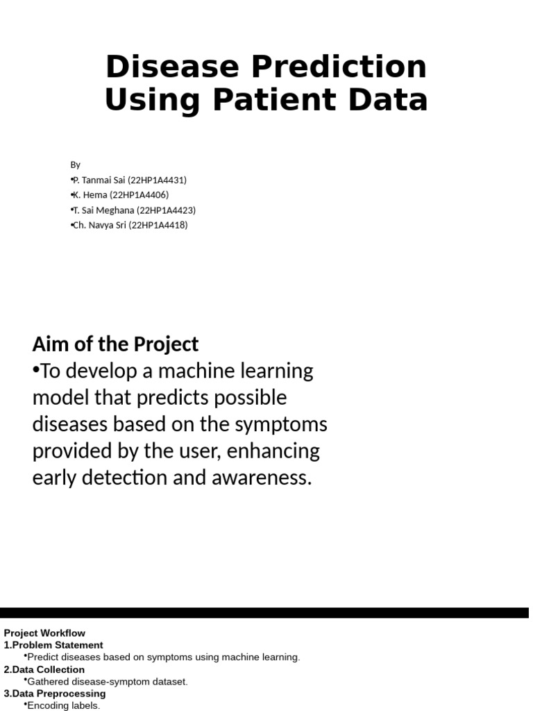Disease Prediction Using Patient Data | PDF | Support Vector Machine ...