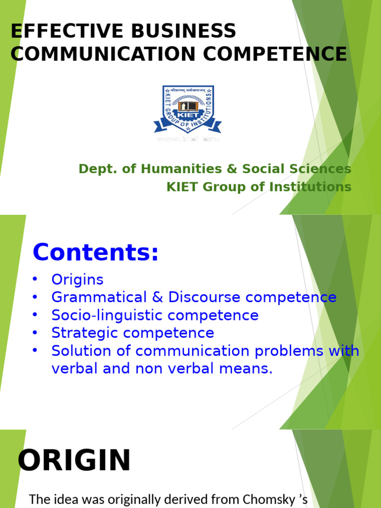 Business Communication Competence Guide | PDF | Communication | Linguistics