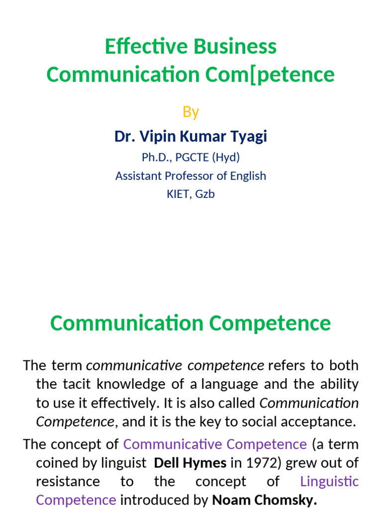 Comm Competence Oral Non-Verbal | PDF | Communication | Semantics