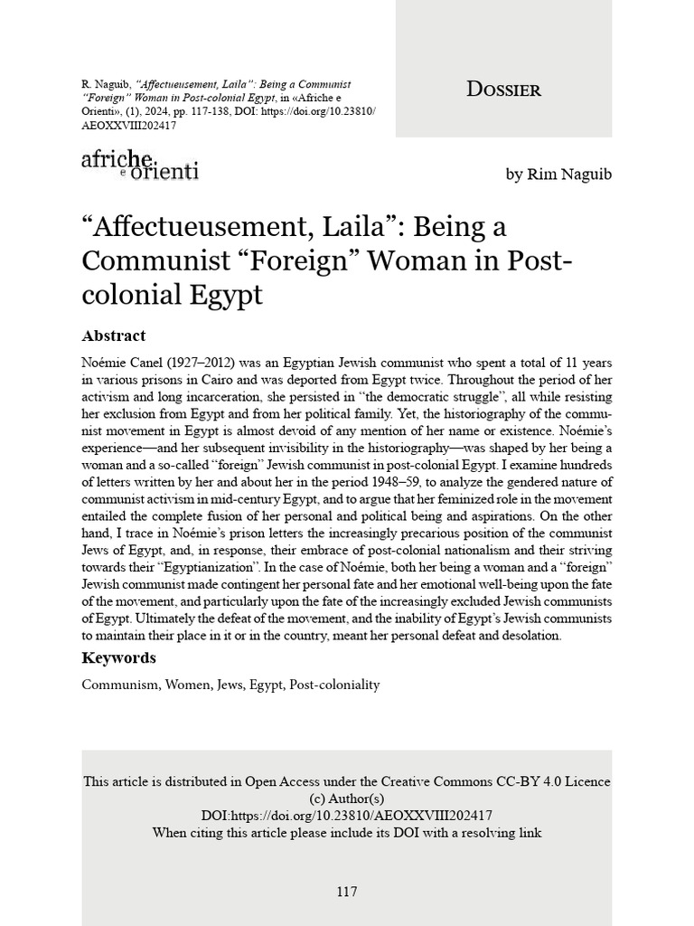 Communist Women in Post-Colonial Egypt | PDF | Suez Crisis | Gamal ...