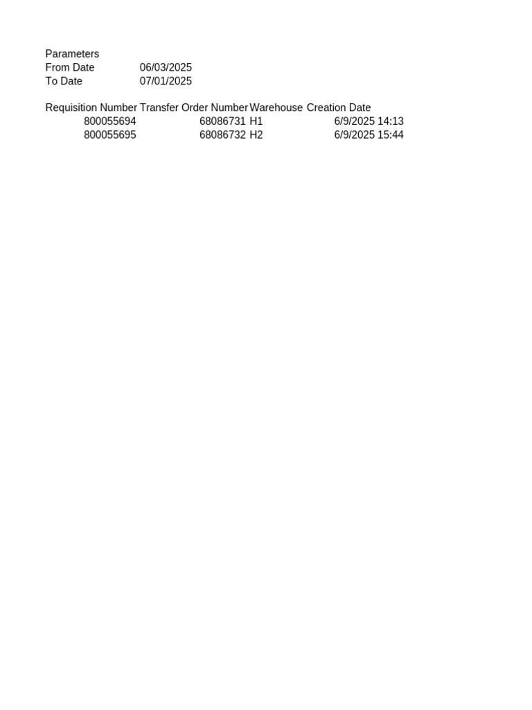 Uline Internal Requisition Tra 010725 | PDF