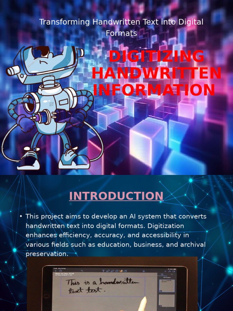 AI - Digitizing - Handwriting - Presentation COMPLETED | PDF | Optical ...