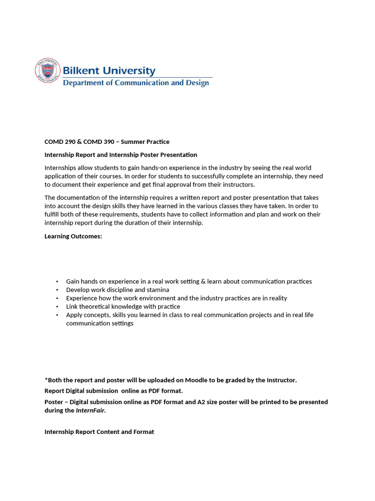 Internship Report and Internship Poster Presentation 6 Nisan | PDF ...