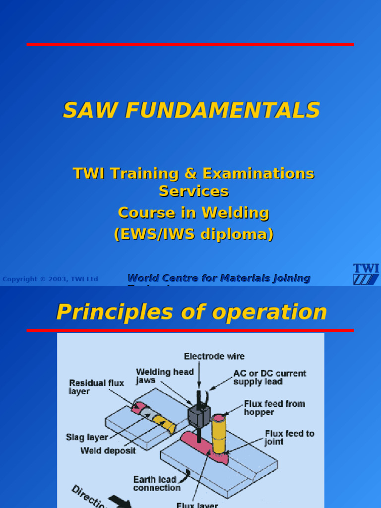 01.SAW Fundamentals-EWS Course | PDF | Welding | Construction