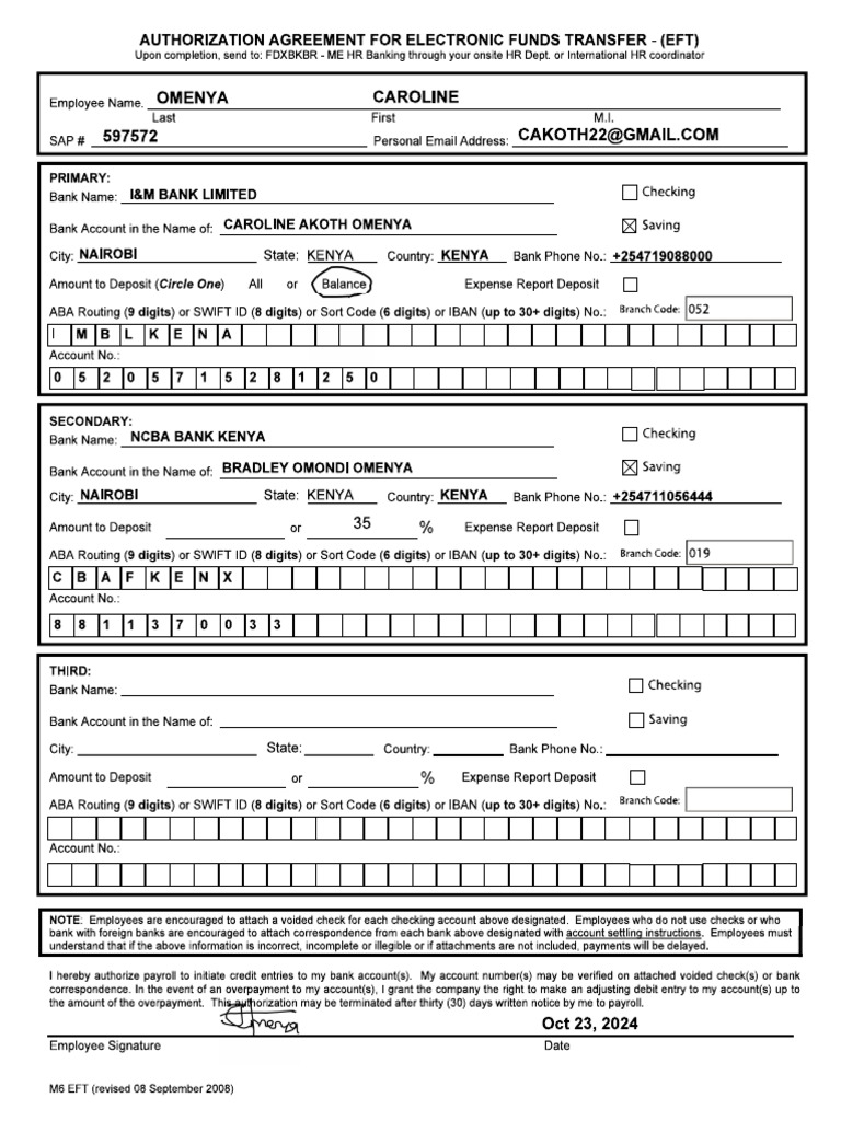 Filled Form | PDF