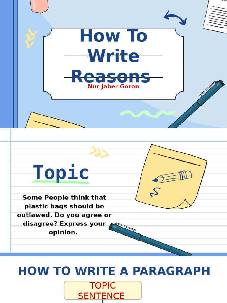 How To Write Reasons by Nor Jaber Goron | PDF