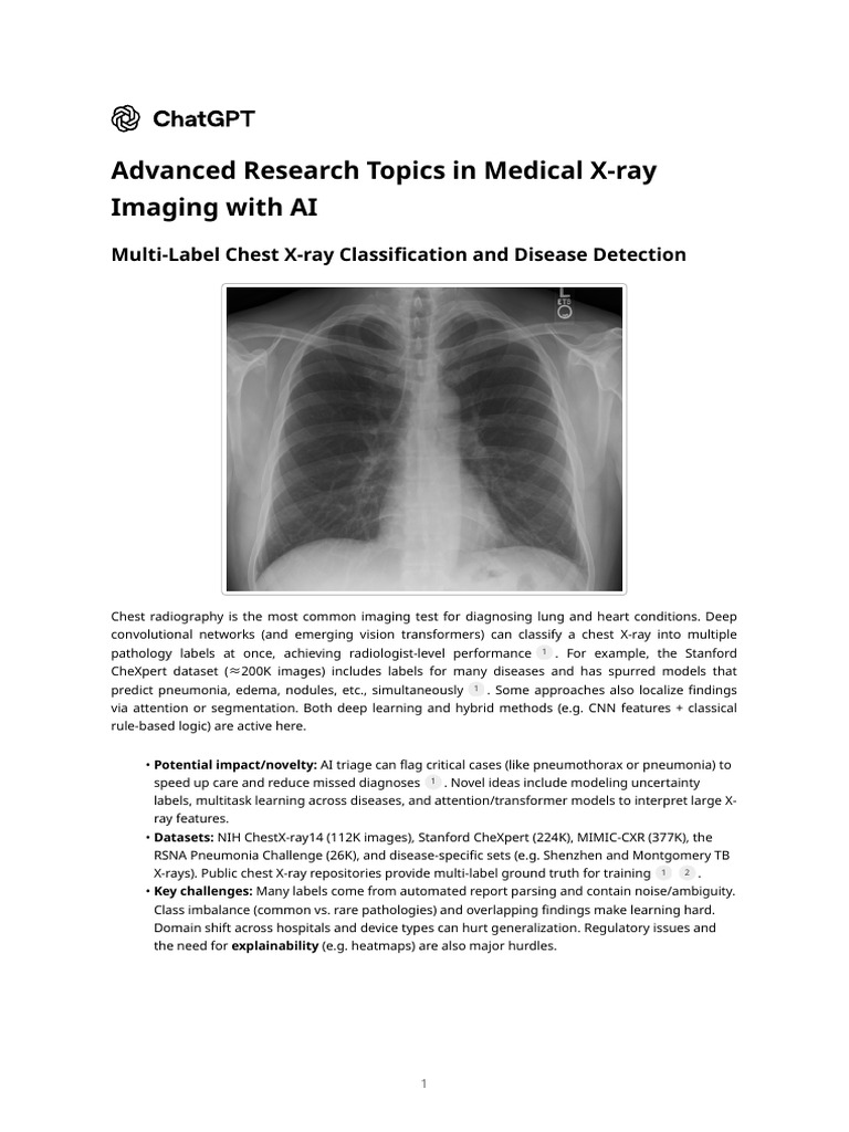 Stanford CheXpert AI X-ray Insights | PDF | Image Segmentation ...