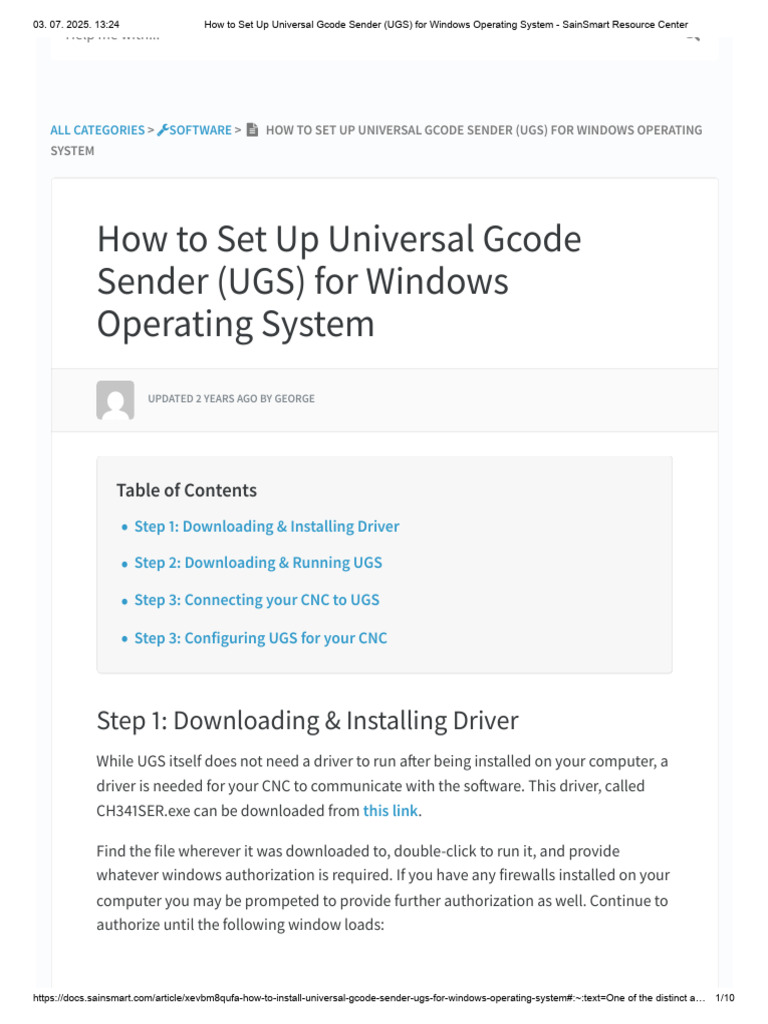 How To Set Up Universal Gcode Sender (UGS) For Windows Operating System - SainSmart Resource ...