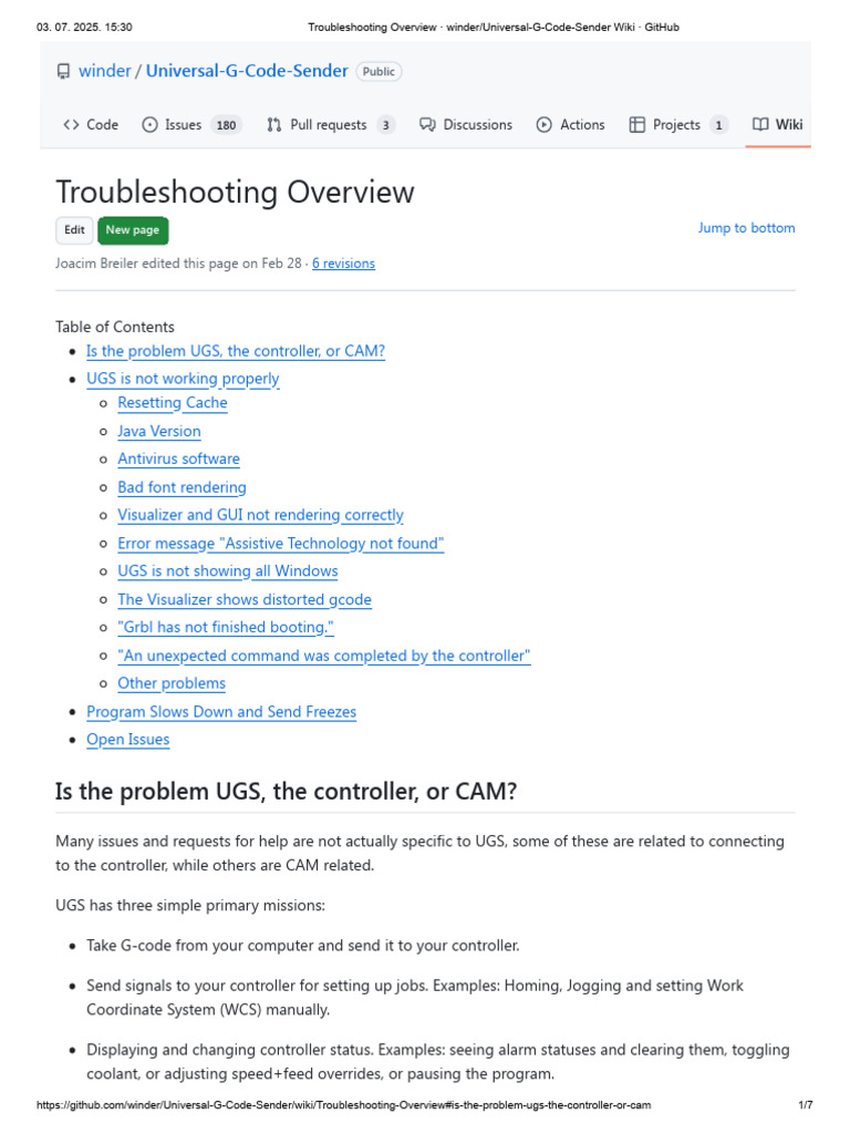 Troubleshooting Overview Winder - Universal-G-Code-Sender Wiki GitHub | PDF | Java (Programming ...