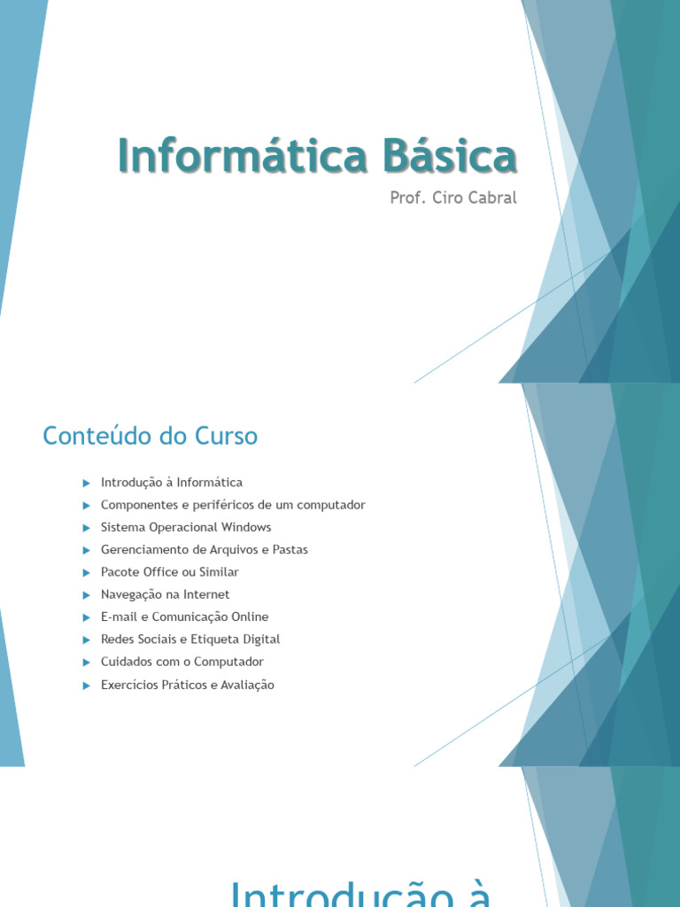 Introdução à Informática Básica | PDF | Internet | Informática