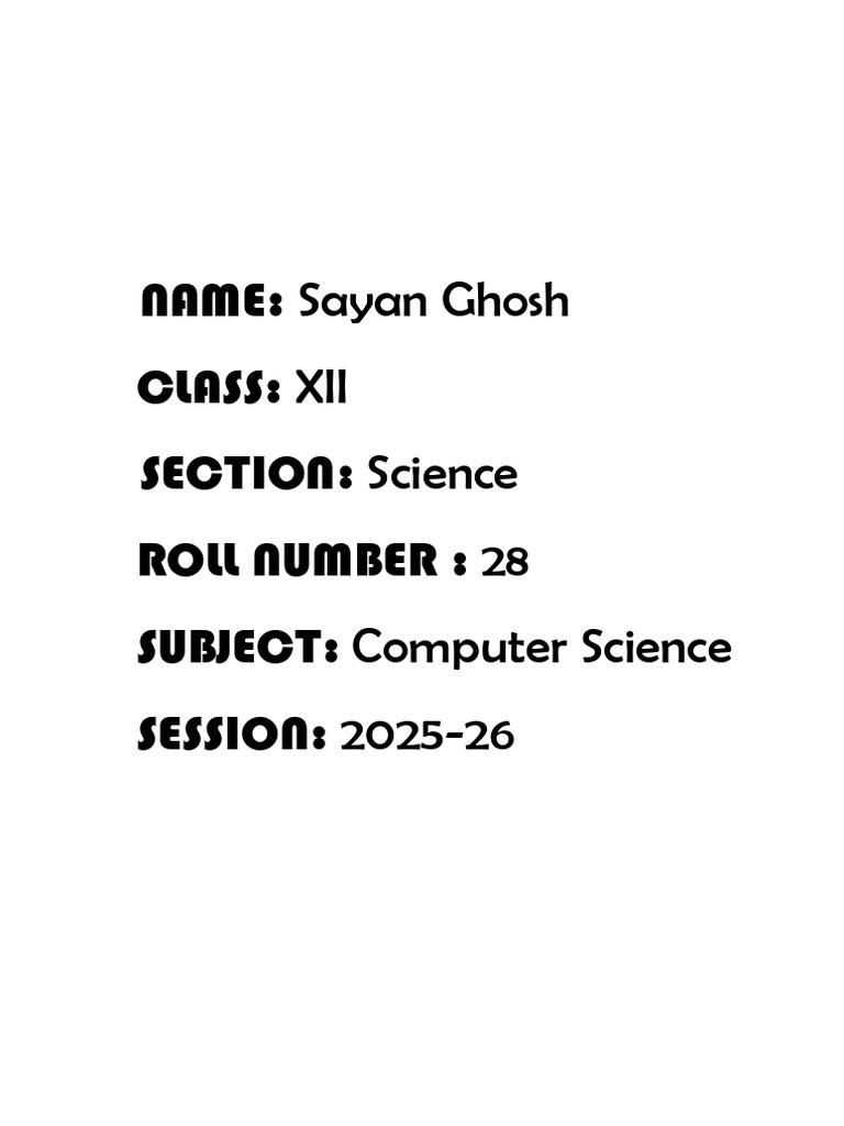 Computer Science Assignments Index 2025 | PDF
