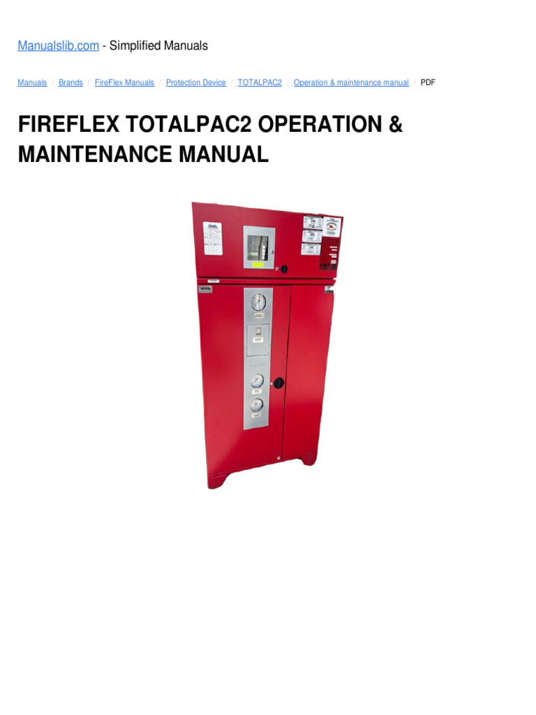 FireFlex TOTALPAC2 Manual Guide | PDF | Fire Sprinkler System | Valve