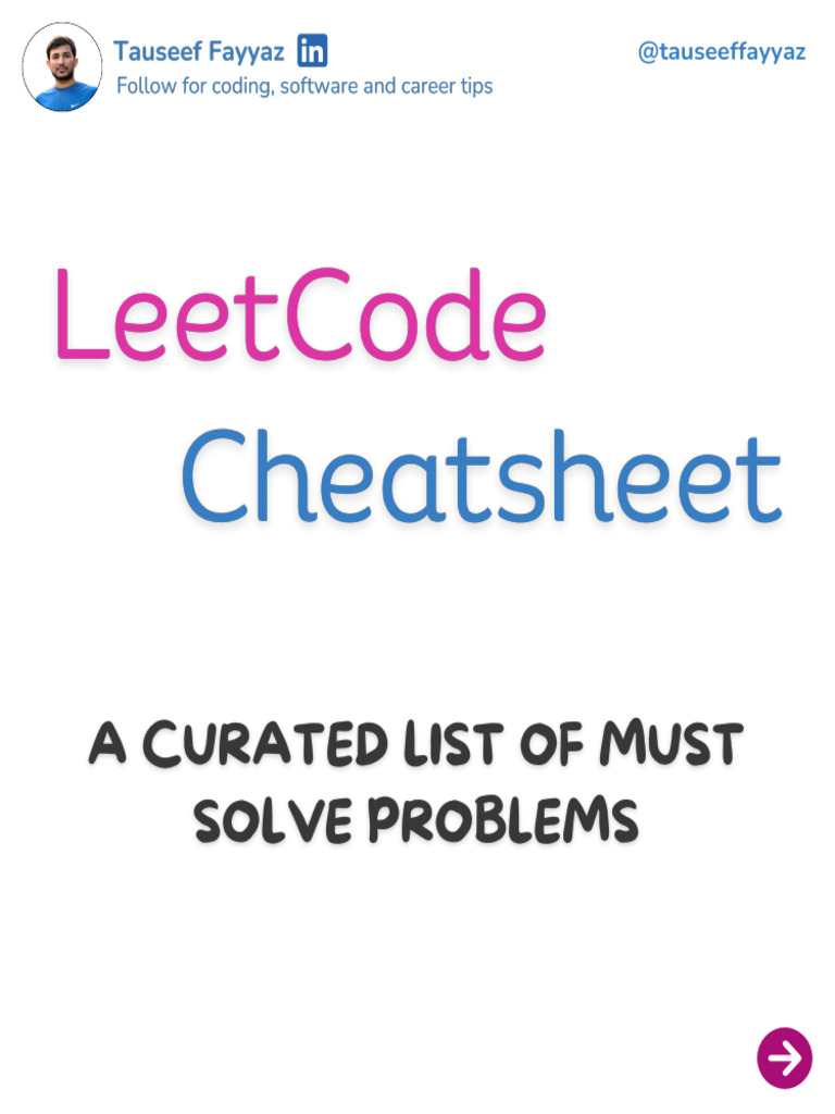 Leetcode Problems Cheatsheet | PDF