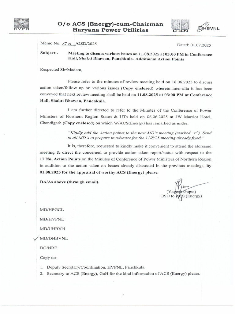 Memo No.50-OSD-2025 | PDF