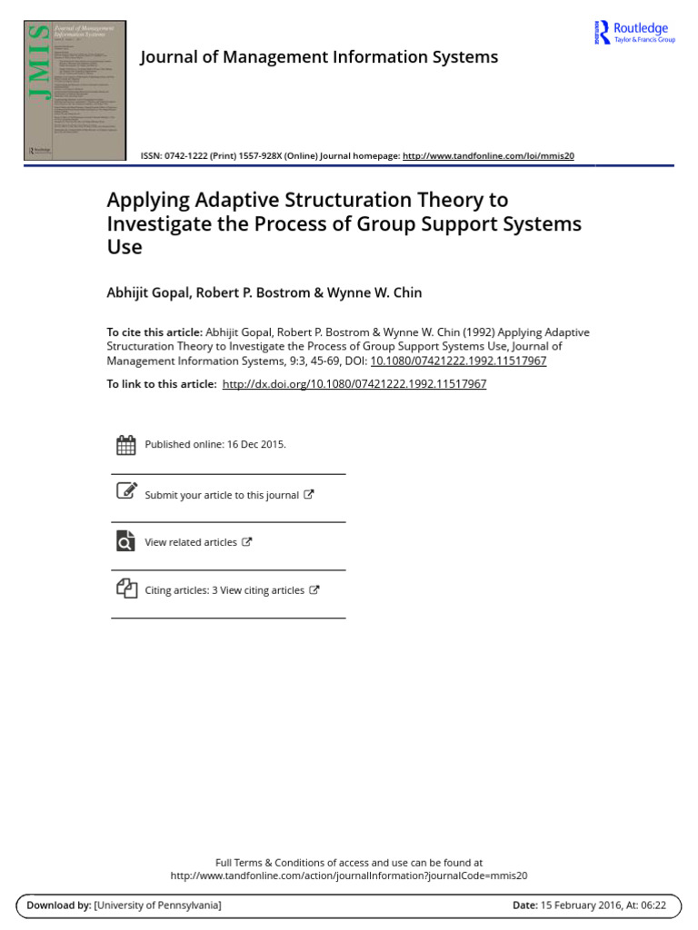 Adaptive Structure Theory Mini | PDF | Attitude (Psychology) | Causality