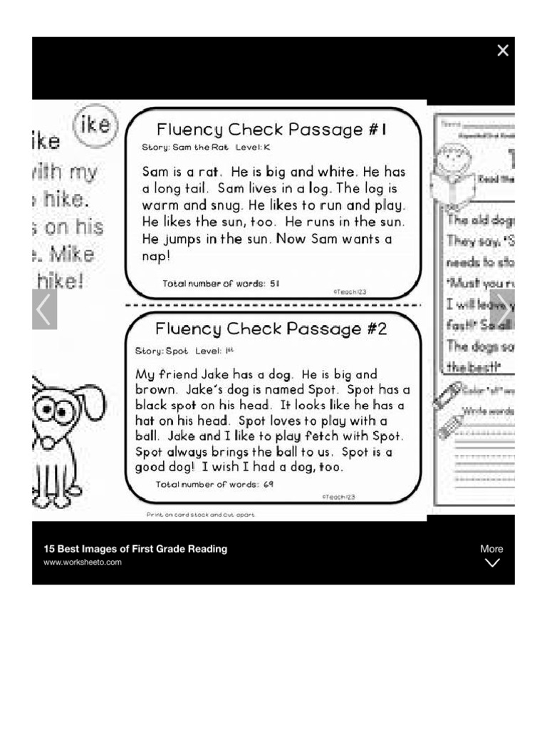 15 Best Images of First Grade Reading | PDF