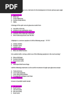 Ophthalmology MCQs and Answers Guide | PDF | Glaucoma | Retina