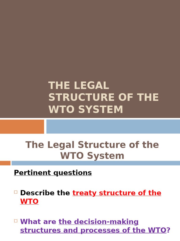 Trade - 2018 Unit 3 Wto Legal Structure Ls 2 | PDF | World Trade ...