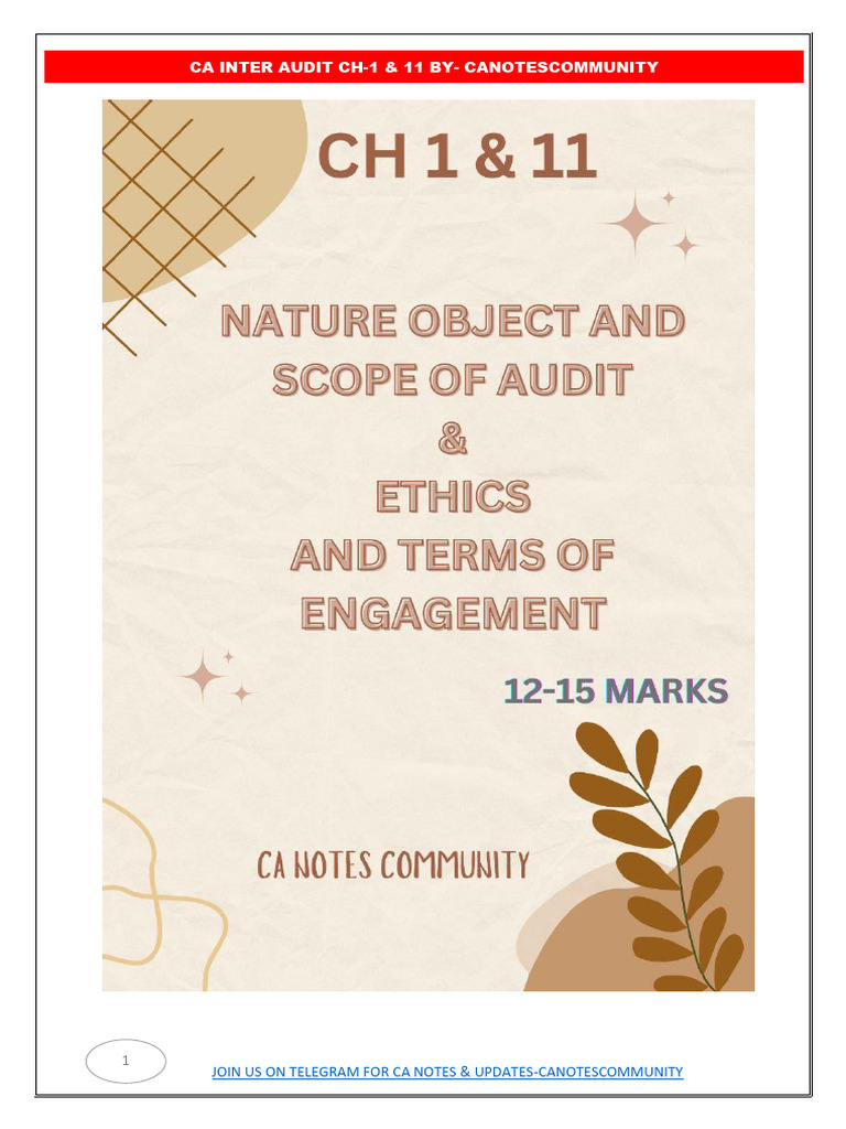 Audit Ch-11 by - Canotescommunity | PDF | Audit | Auditor's Report