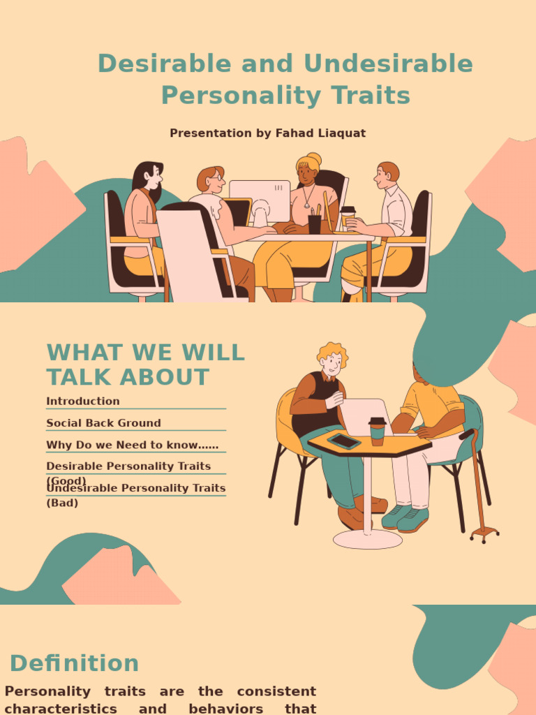 Desirable and Undesirable Personality Traits | PDF | Integrity | Deception