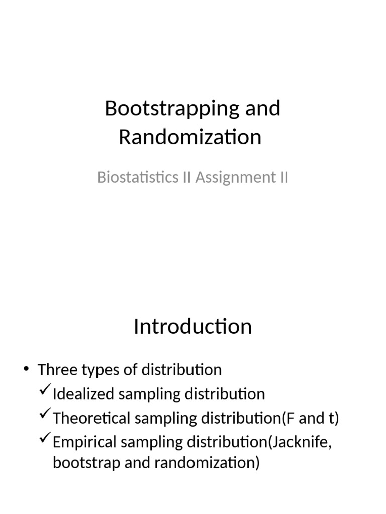 Bootstrapping and Randomization Gel | PDF | Bootstrapping (Statistics) | Statistical Theory