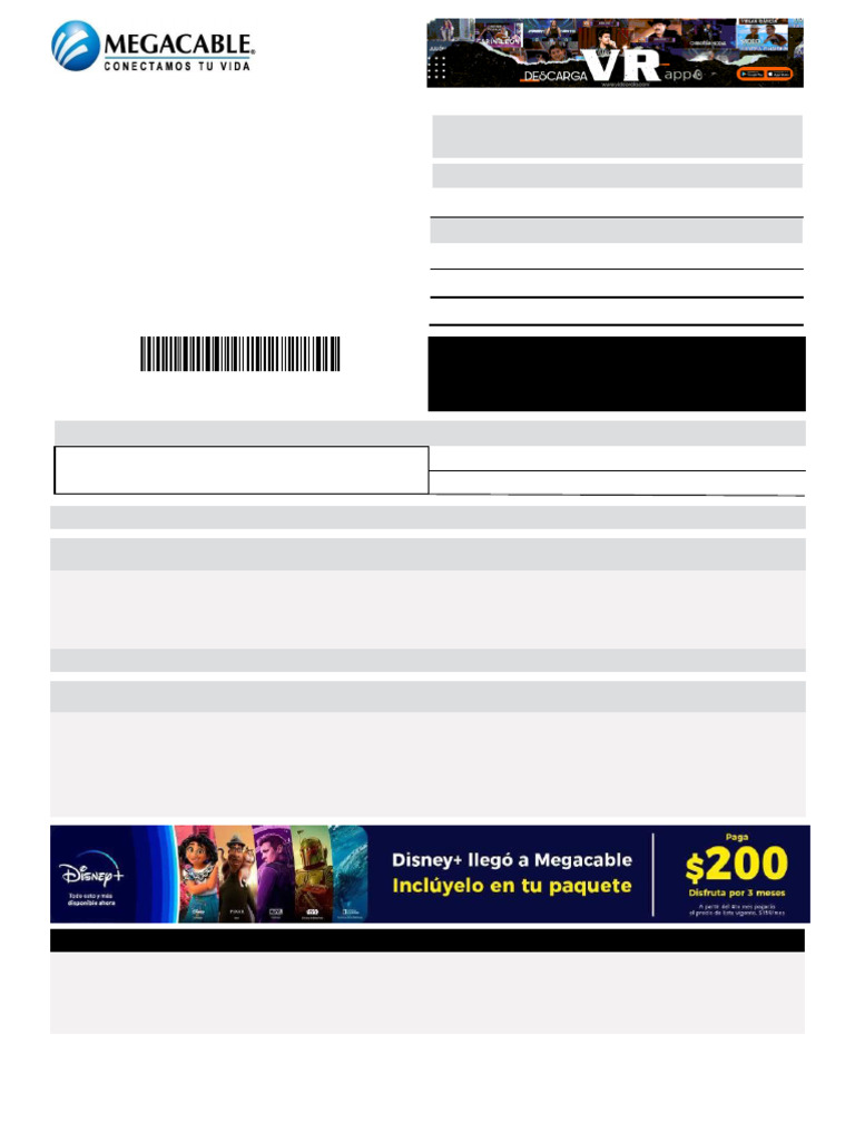 Plantilla Recibo Megacable. | PDF | Venta al por menor | Empresas minoristas