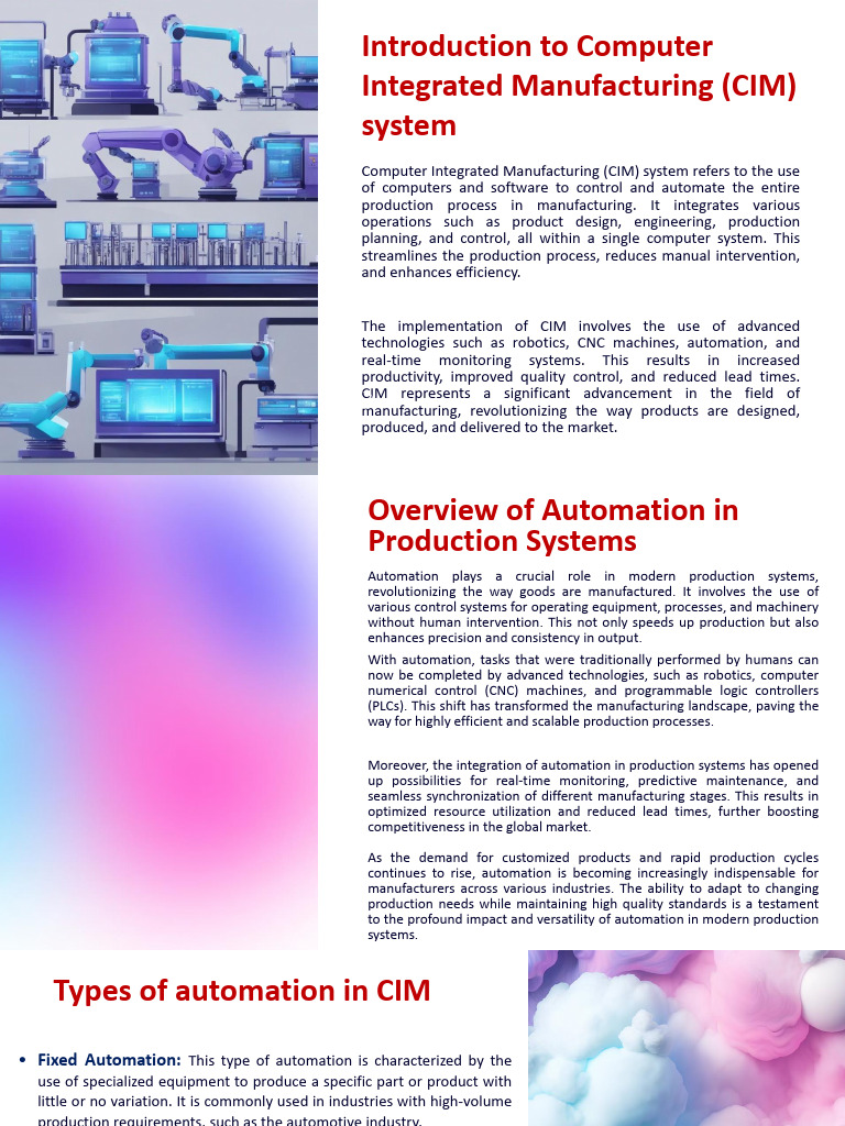 Unit4 Lecture 4 Types of Automation in Production System | PDF ...