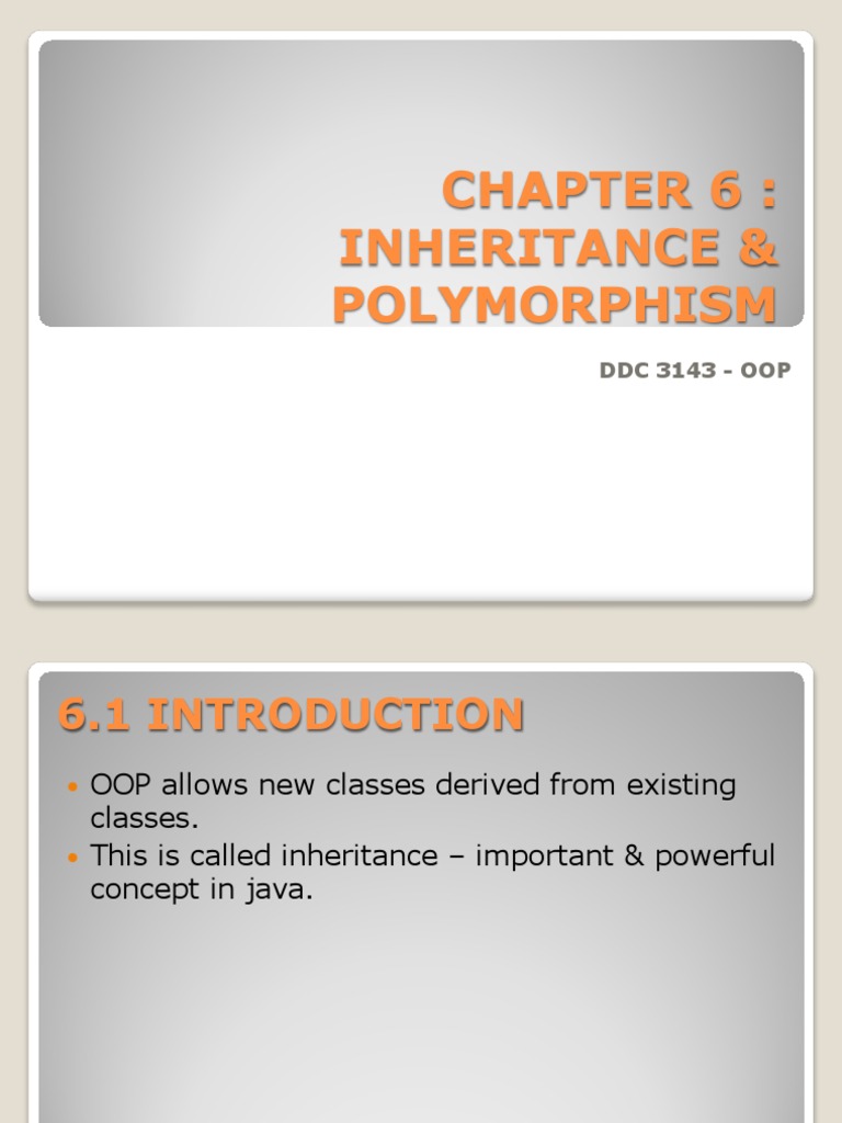 Chapter 6 Oop | PDF | Method (Computer Programming) | Inheritance ... Chapter 6 Oop | PDF | Method (Computer Programming) | Inheritance ...