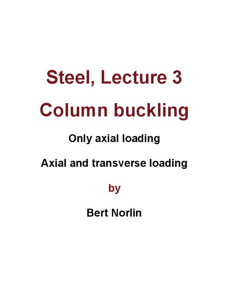 Steel Column Buckling Axial and Transverse Loading | PDF | Buckling ...