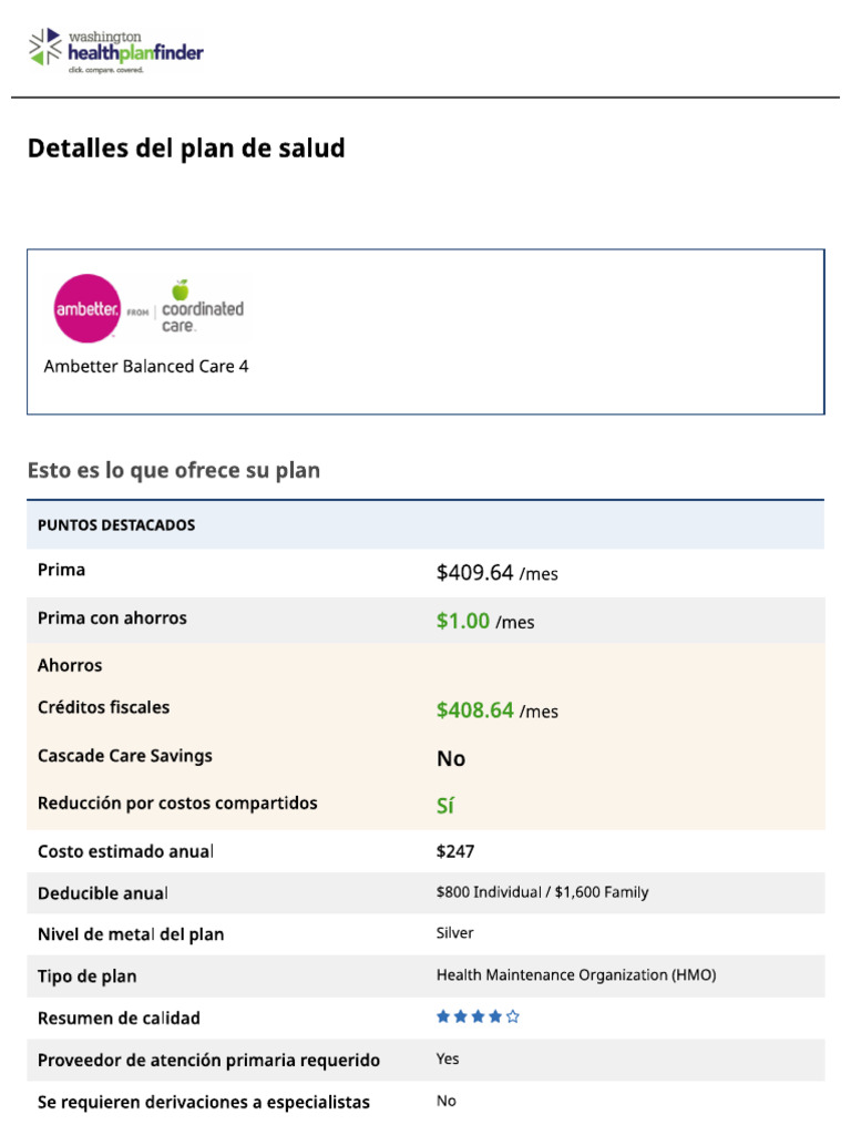 Plan Ambetter 1 | PDF