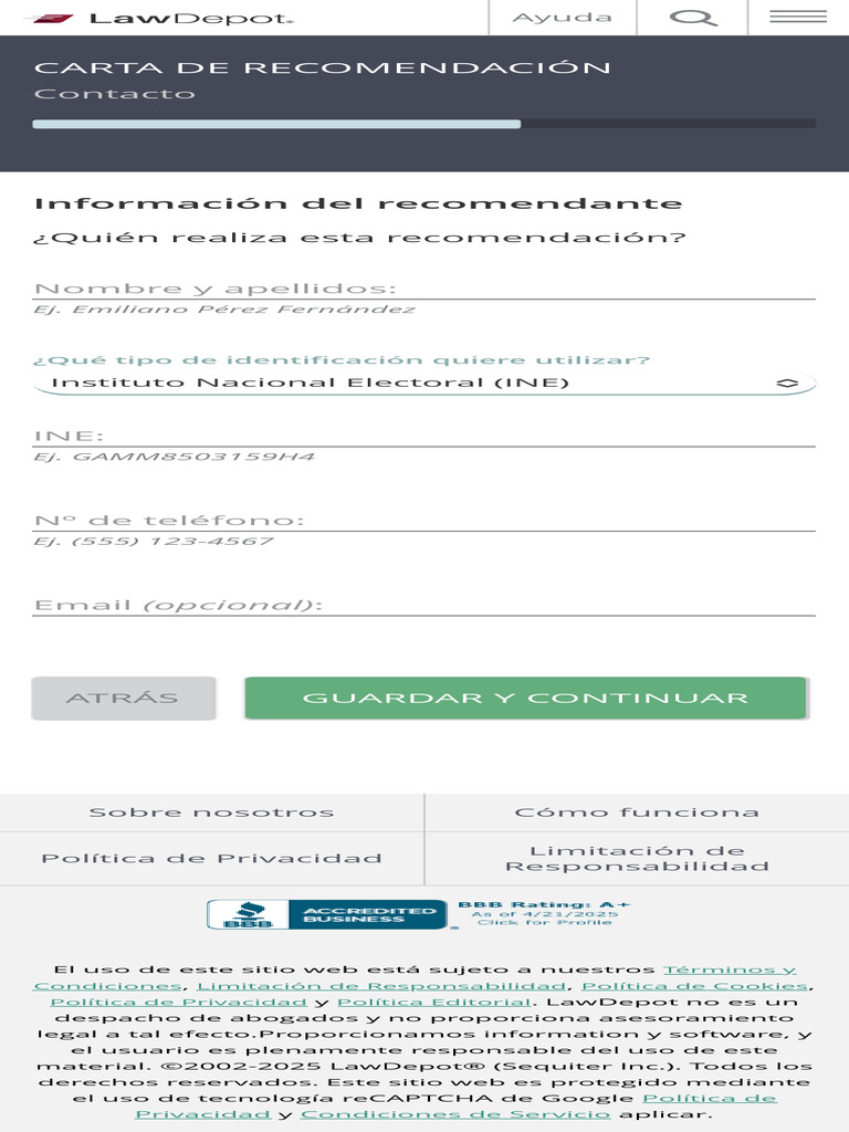 Información sobre LawDepot y uso del sitio | PDF