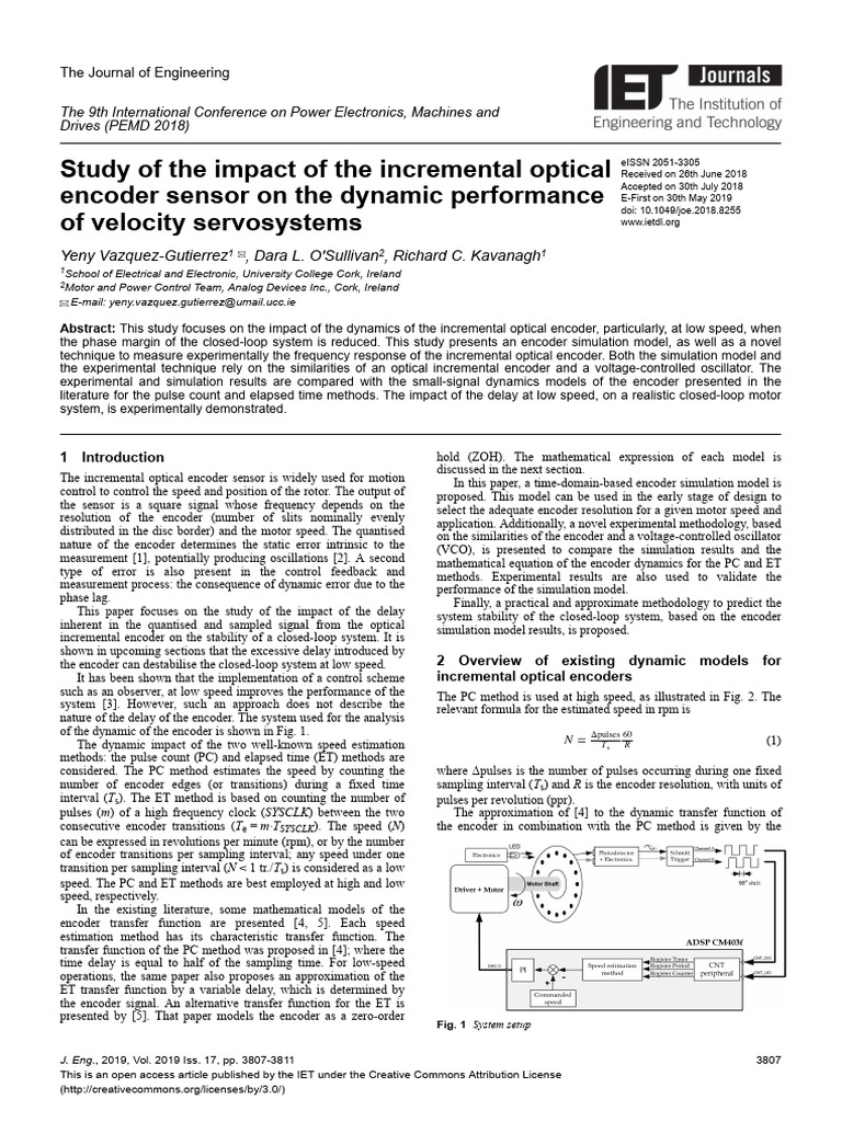 Study of The Impact of The Incremental Optical Enc | PDF | Control Theory | Data Compression