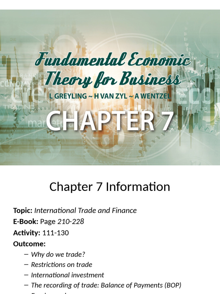 Chapter 7 Slides 2023 | PDF | Exchange Rate | Foreign Direct Investment