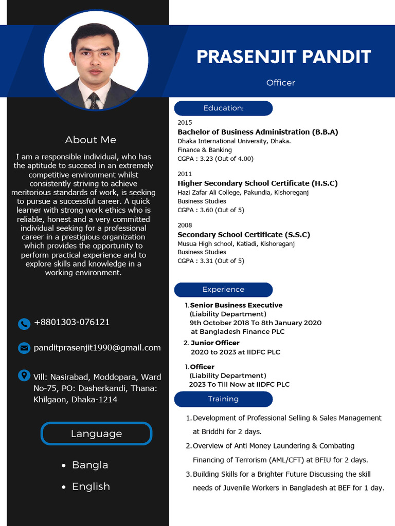 Black Modern Professional Resume | PDF