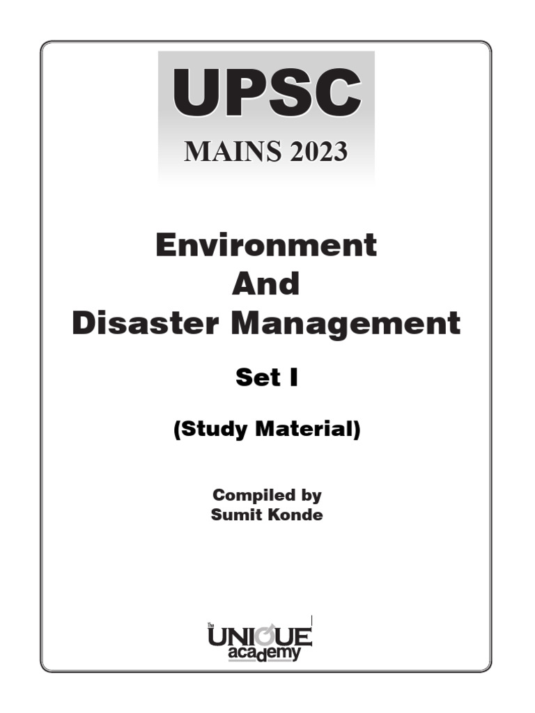 UPSC Mains 2023: Environment & Disaster Management | PDF | Greenhouse ...