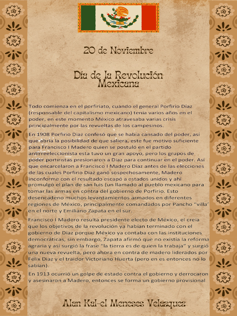 Ficha Temática de La Revolución Mexicana | PDF