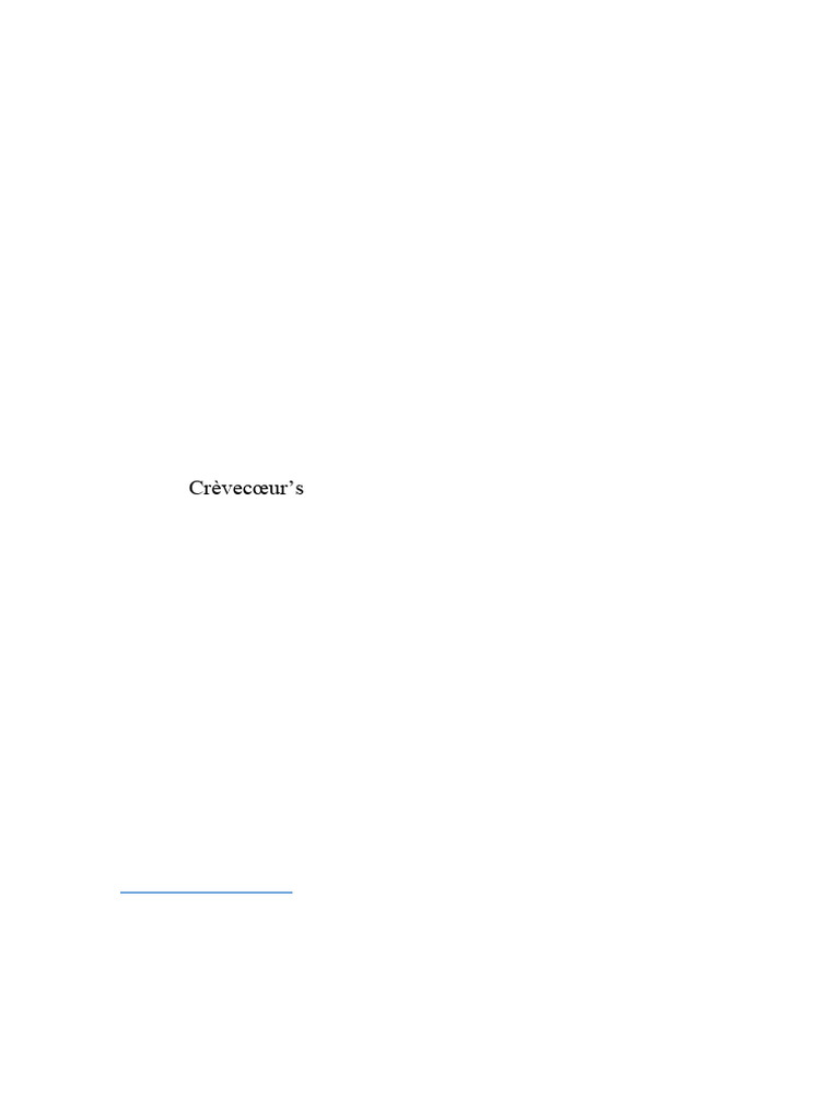 Crevecoeurs Conflicting Vision of The Ne | PDF