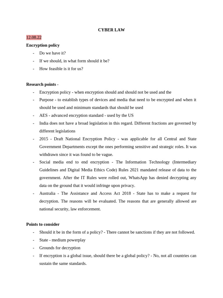 Cyber Law: Encryption & Jurisdiction Issues | PDF | Obscenity | Online ...