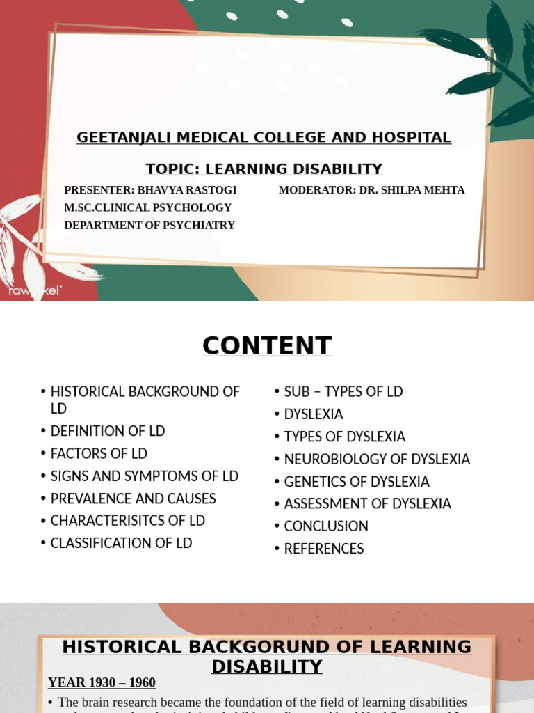 Learning Disability | PDF | Dyslexia | Learning Disability