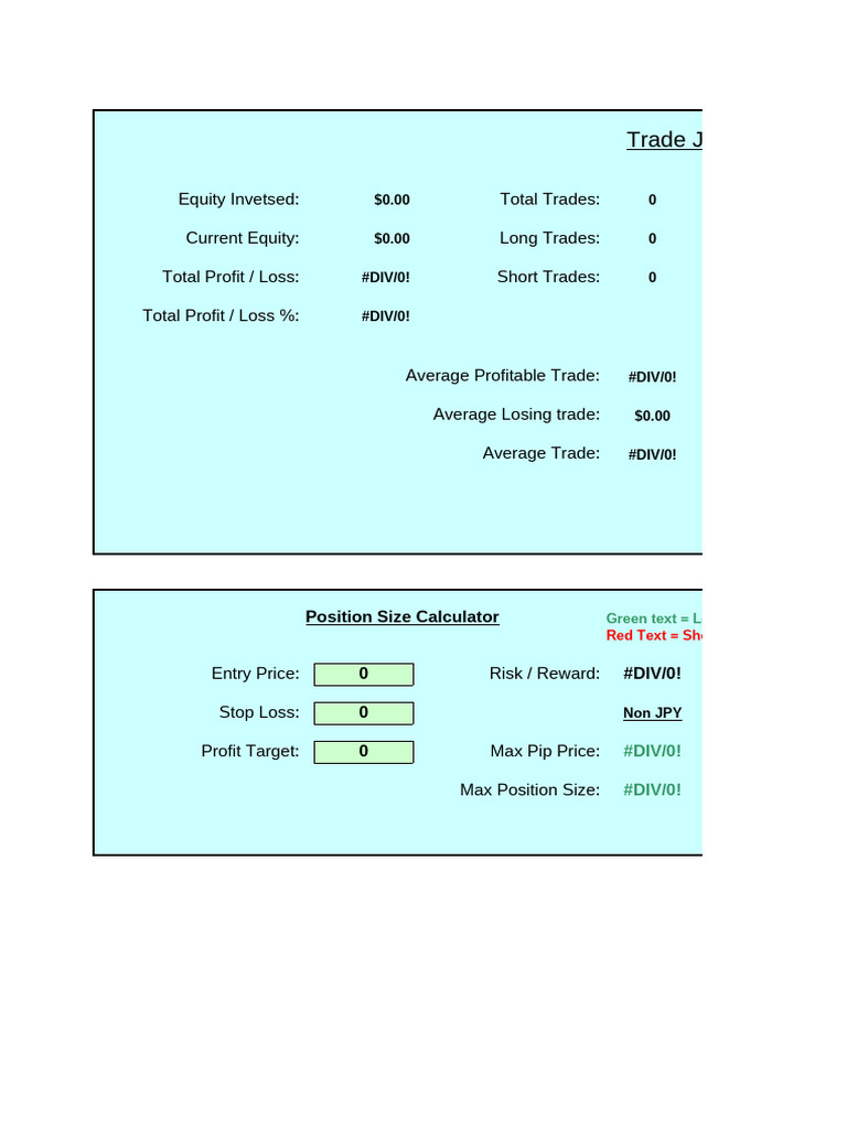 Trade Journal Overview and Guidelines | PDF | Financial Markets ...
