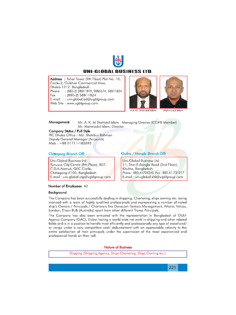 Uni Global Business LTD 1 | PDF