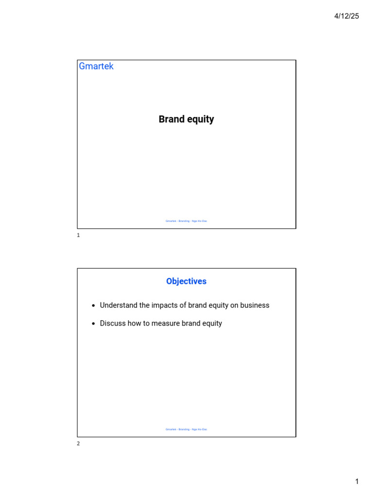 03 Brand Equity | PDF | Brand | Competitive Advantage